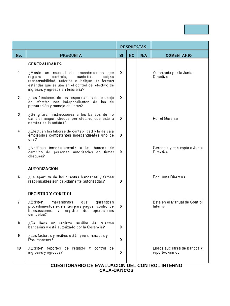 Control Interno de Caja | PDF | Cheque | Bancos