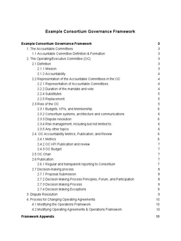 Consortium Governance Framework | PDF | Mediation | Arbitration