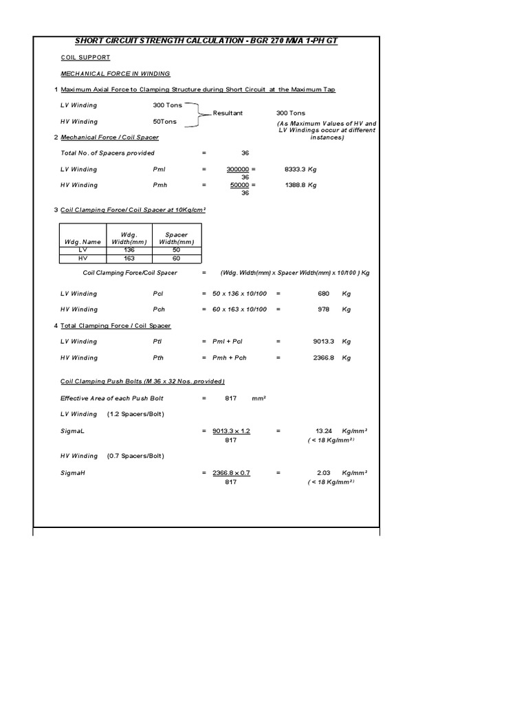 Strength Calculation of Clamping Structure Final | PDF | Classical ...
