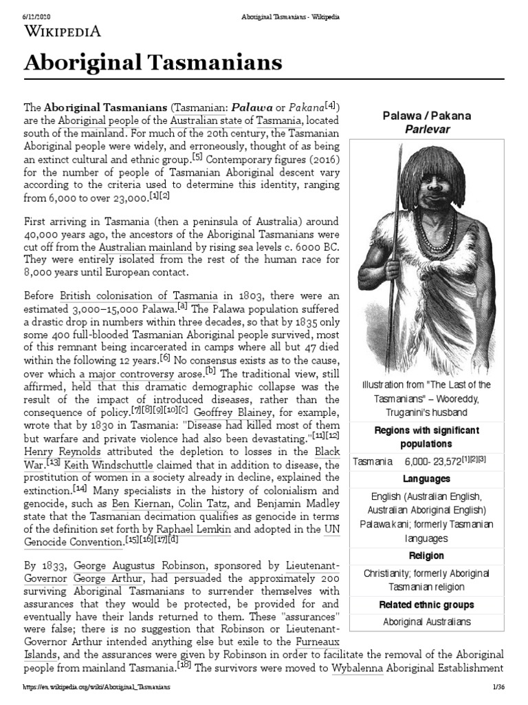 Aboriginal Tasmanians | PDF | Tasmania | Indigenous Peoples Of Australia