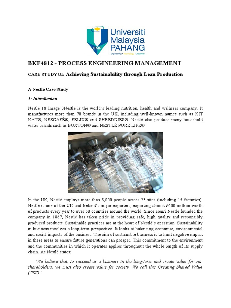 CS02 - BKF4812 - PEM - Nestle Lean Production | PDF | Nestlé | Green ...