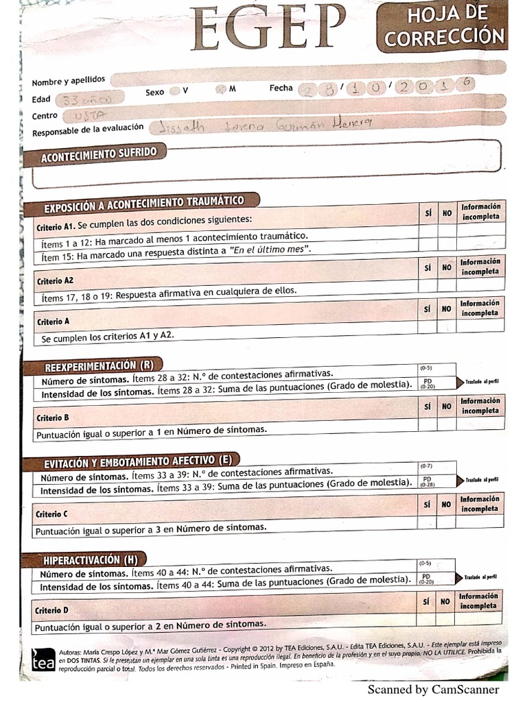 Hoja de Corrección | PDF