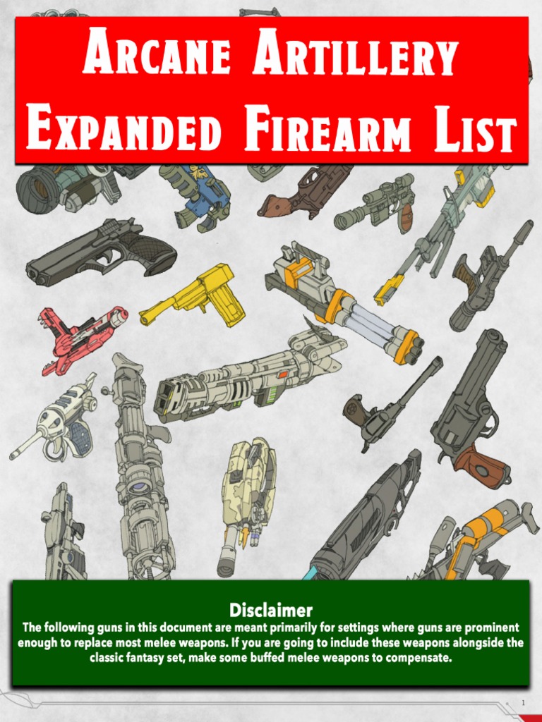 Arcane Artillery Firearms | PDF | Firearms | Shotgun