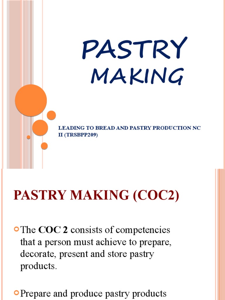 PASTRY Making Orientation | PDF | Desserts | Cakes