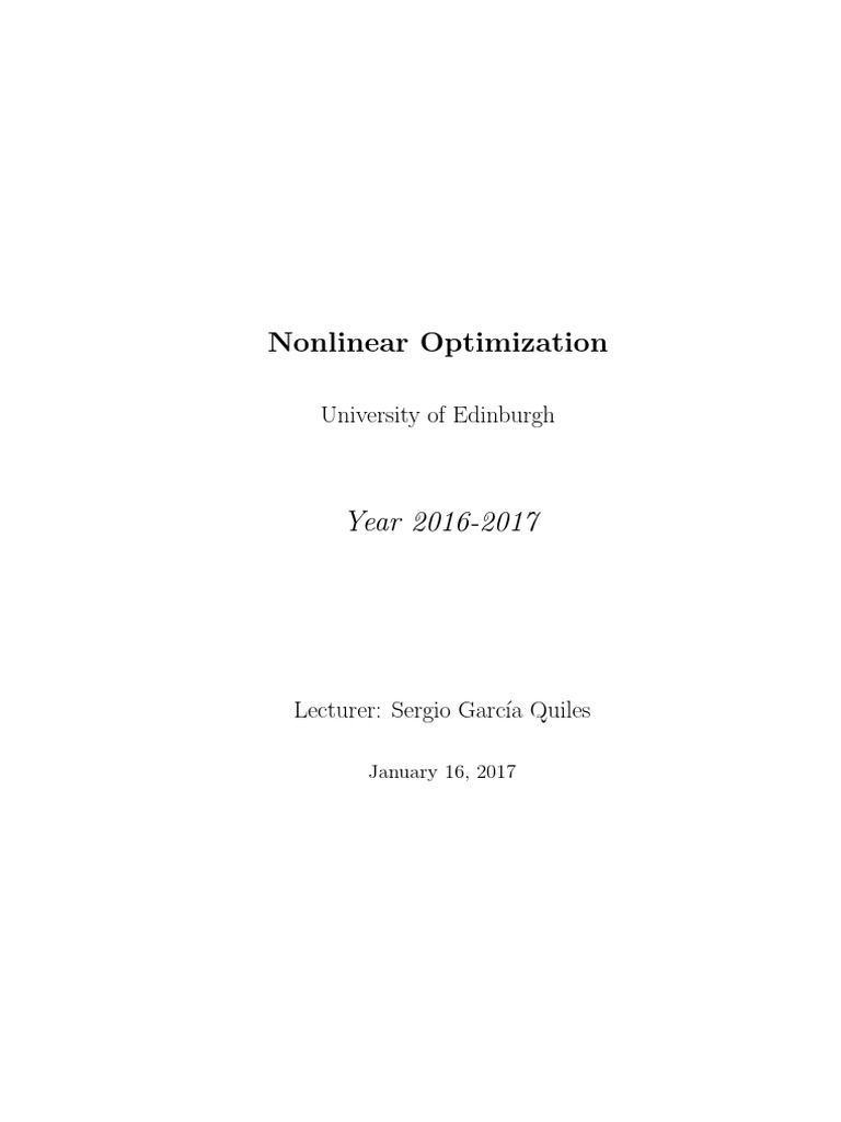 NLO Notes | PDF | Maxima And Minima | Mathematical Optimization