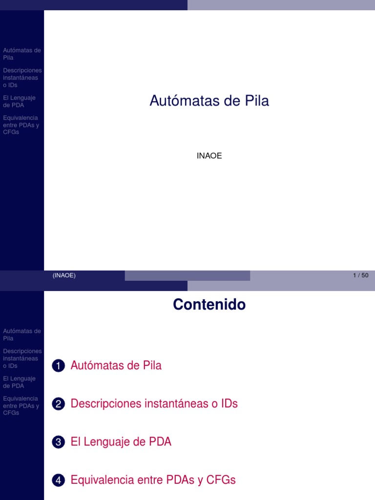 Autómatas Pila | PDF | Gestión de datos | Informática teórica