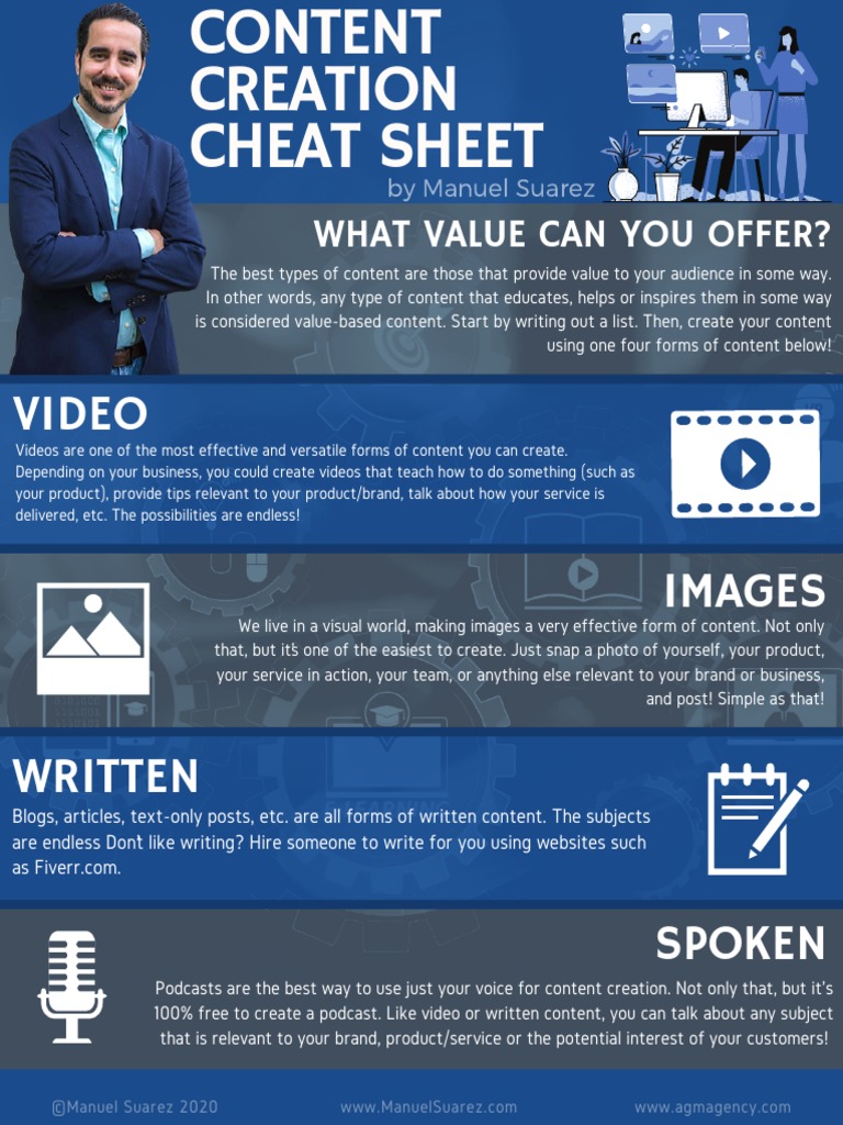 Content Creation Cheat Sheet | PDF | World Wide Web | Internet & Web