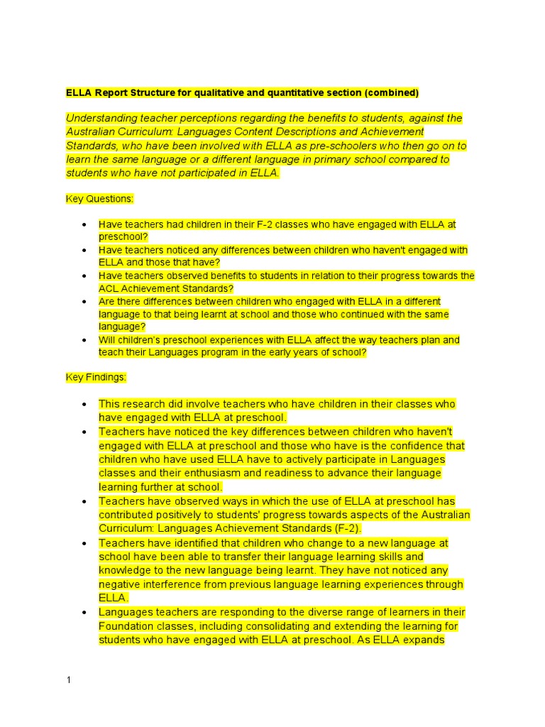 PART4 of ELLA Report - 21april | PDF | Inclusion (Education) | Teachers