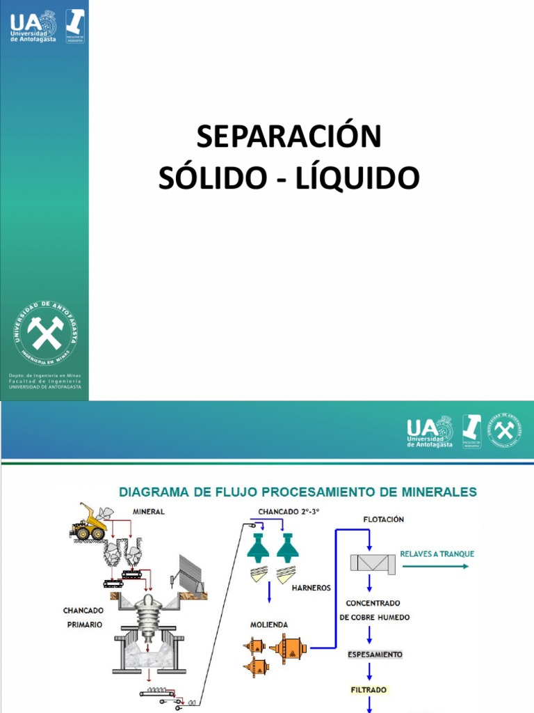 Espesamiento y Filtrado | PDF | Filtración | Sedimentación