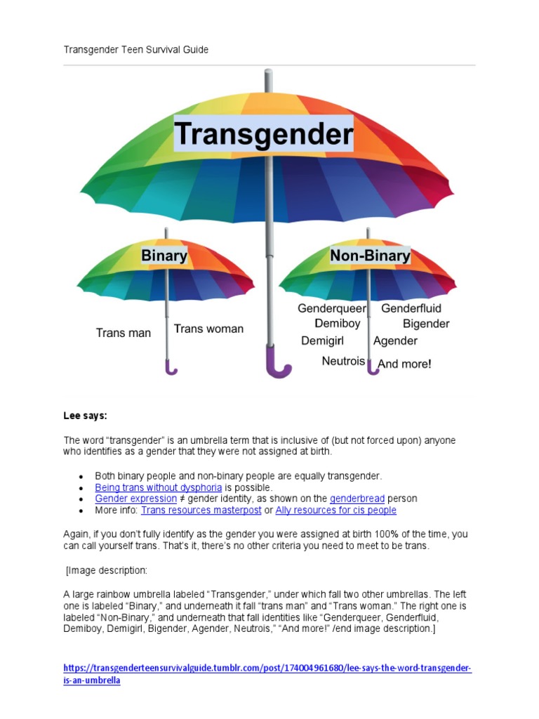 Transgender Teen Survival Guide | PDF
