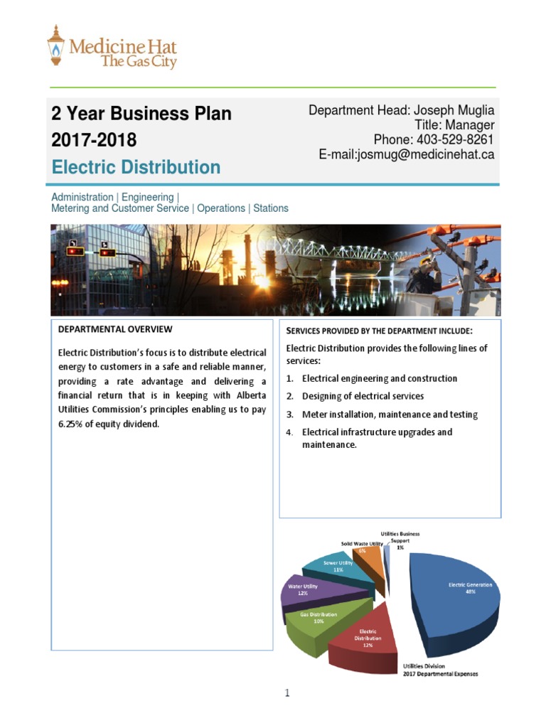 2 Year Business Plan 2017-2018: Electric Distribution | PDF | Electric ...