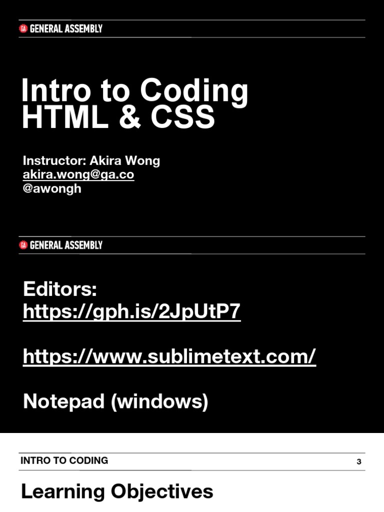 Akira Ga Intro To Coding Html Css Pdf Html Cascading Style Sheets