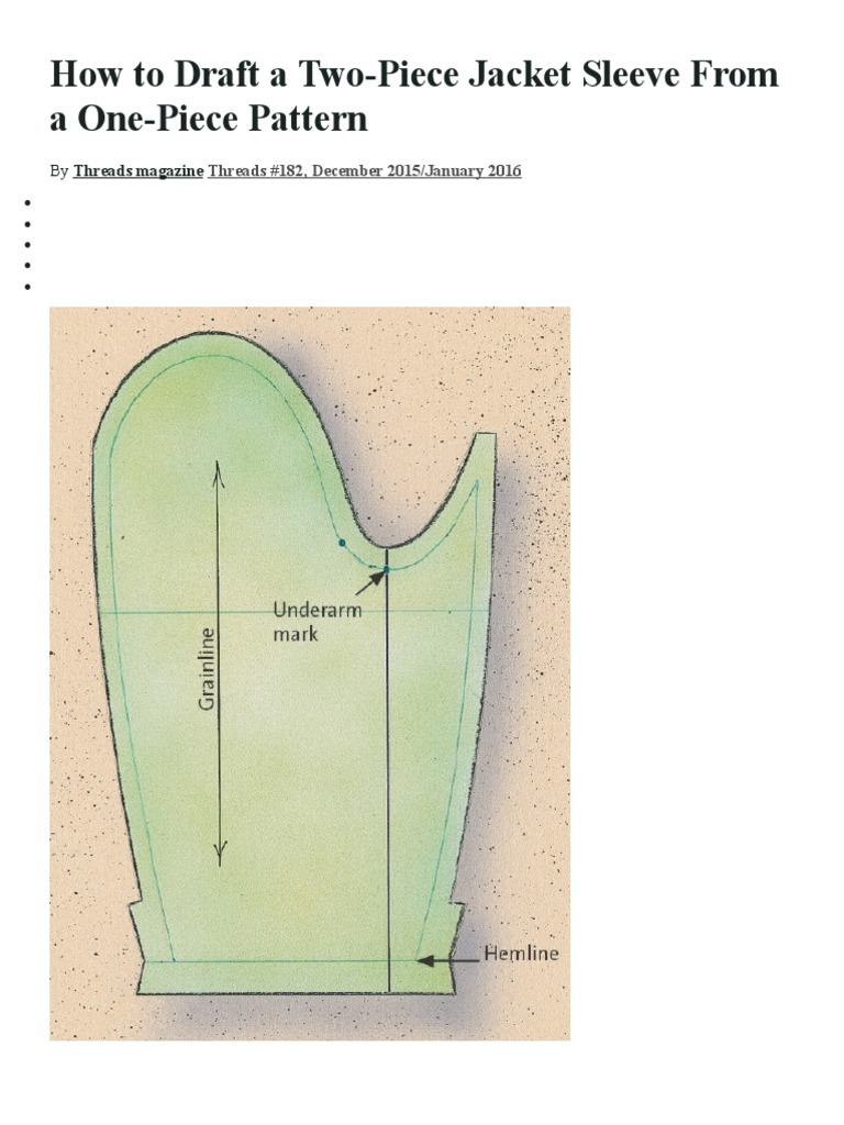 How To Draft A Two Piece Jacket Sleeve | PDF | Seam (Sewing)