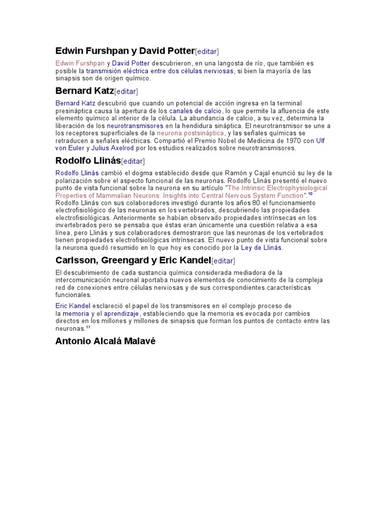 Avances en Neurociencia y Sinapsis | PDF