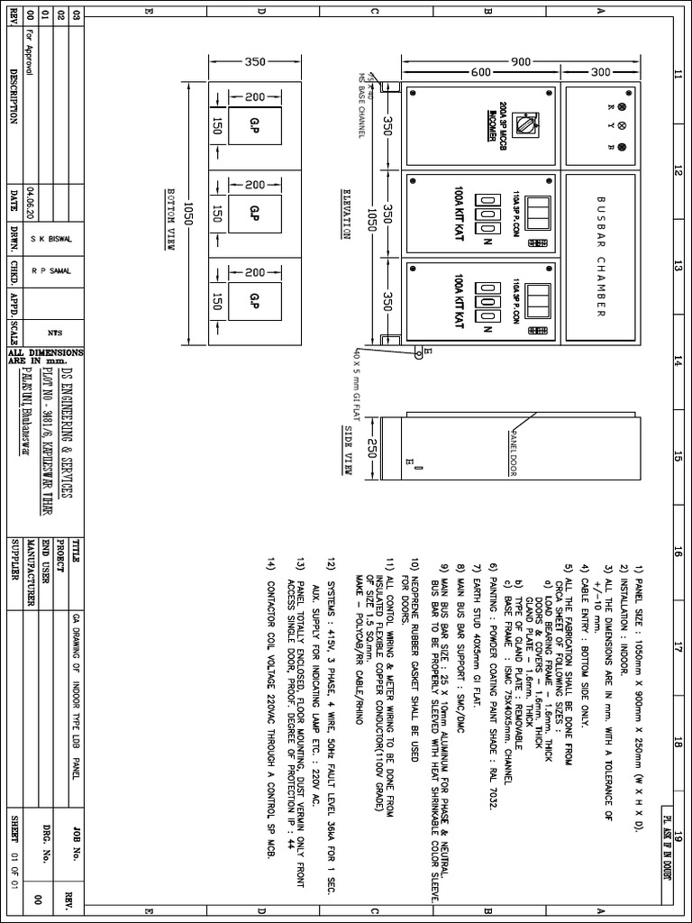 Electrical Panel GA Drawing Overview | PDF