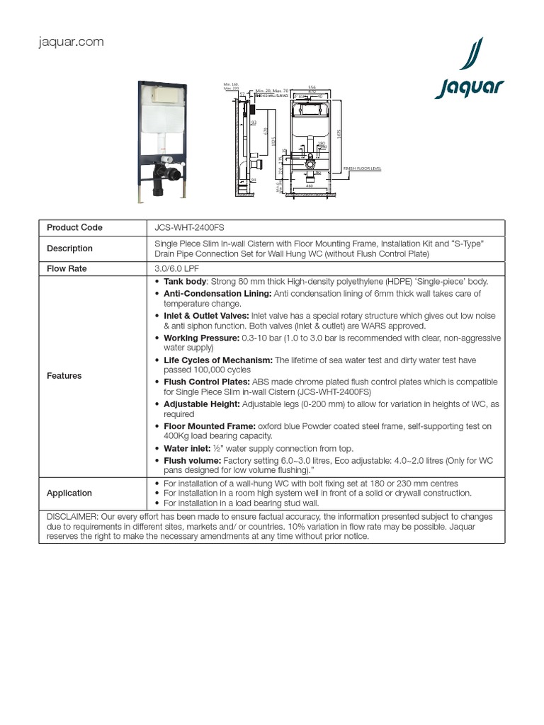 Flush Tank | PDF | Civil Engineering | Building Materials