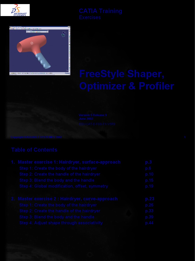 Freestyle Shaper, Optimizer & Profiler: Catia Training | PDF | Tangent ...