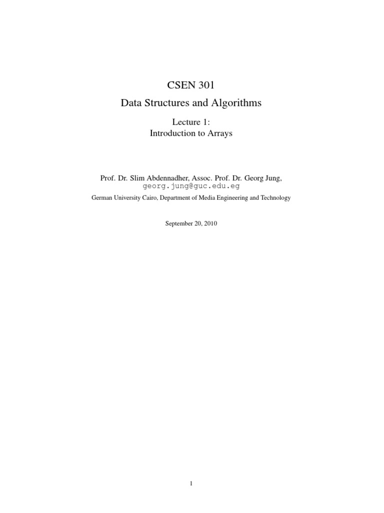 Lecture01.Article 5136 | PDF | Array Data Structure | Data Type