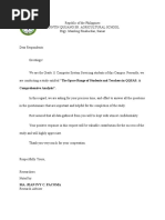 Formal Letter To DPWH | PDF | Science | Transport