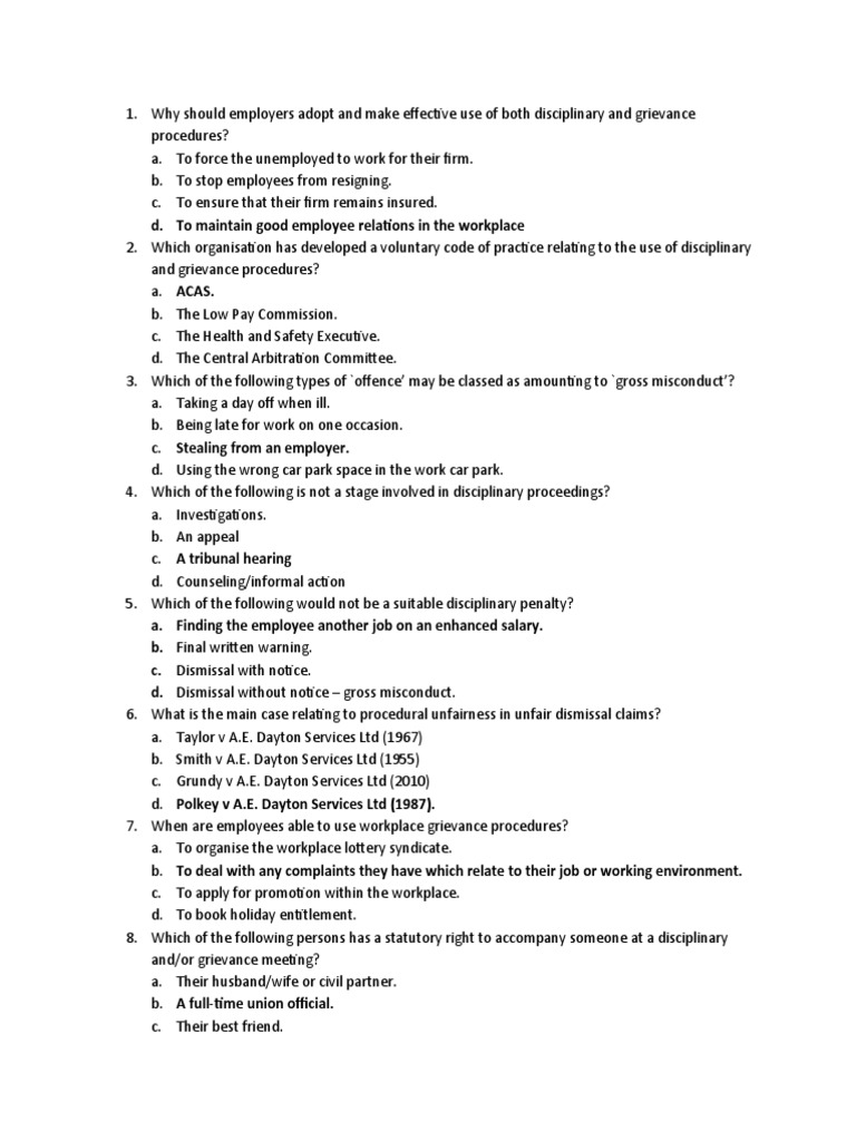 UNIT 4 Disciplinary Procedure | PDF | Labor | Business