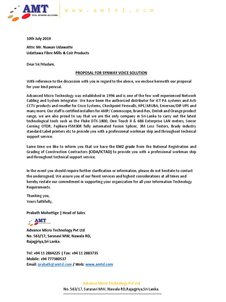Synway UC200 Proposal for IP PBX System | PDF | Information Technology ...