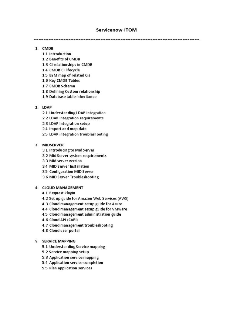 Servicenow-ITOM-ITOM ITOM ITOM2 | PDF
