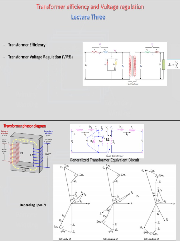 Lecture 3 Transformer Efficiency and Voltage Regulation 1 | PDF