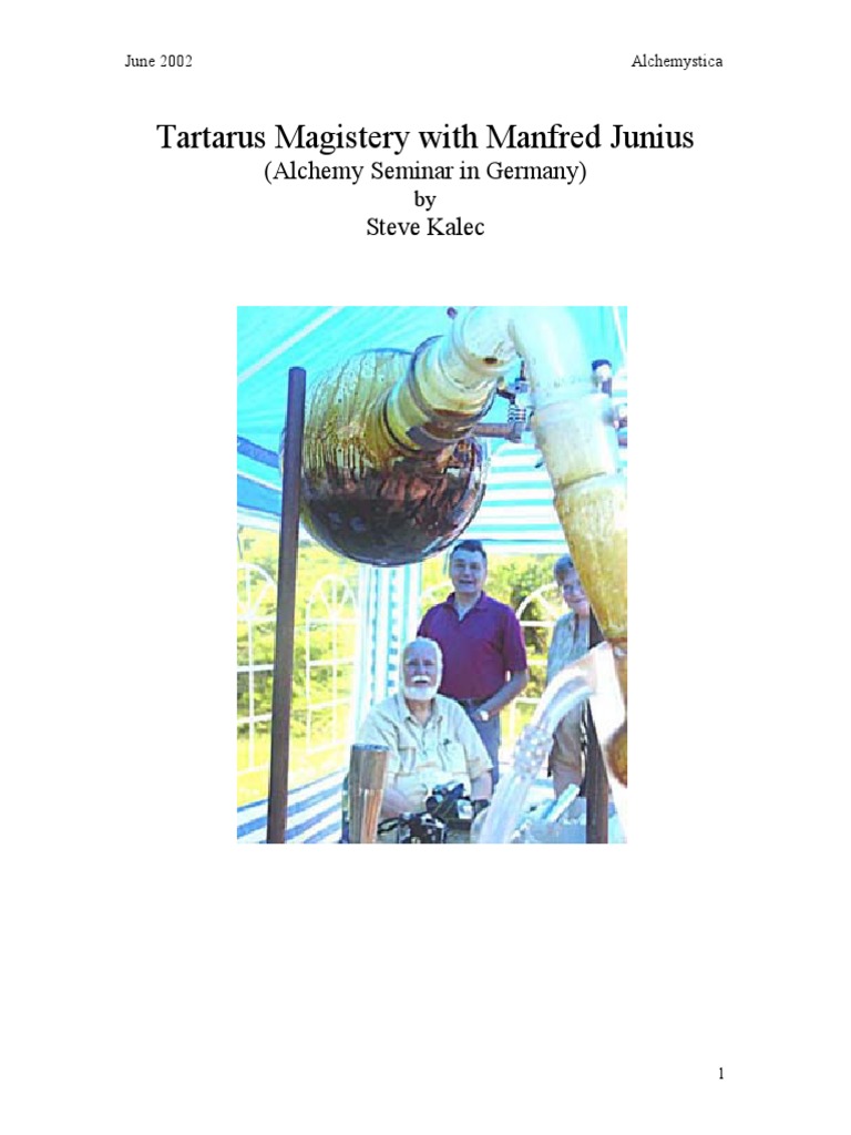 Tartarus Magistery Manfred Junius | PDF | Distillation | Alchemy