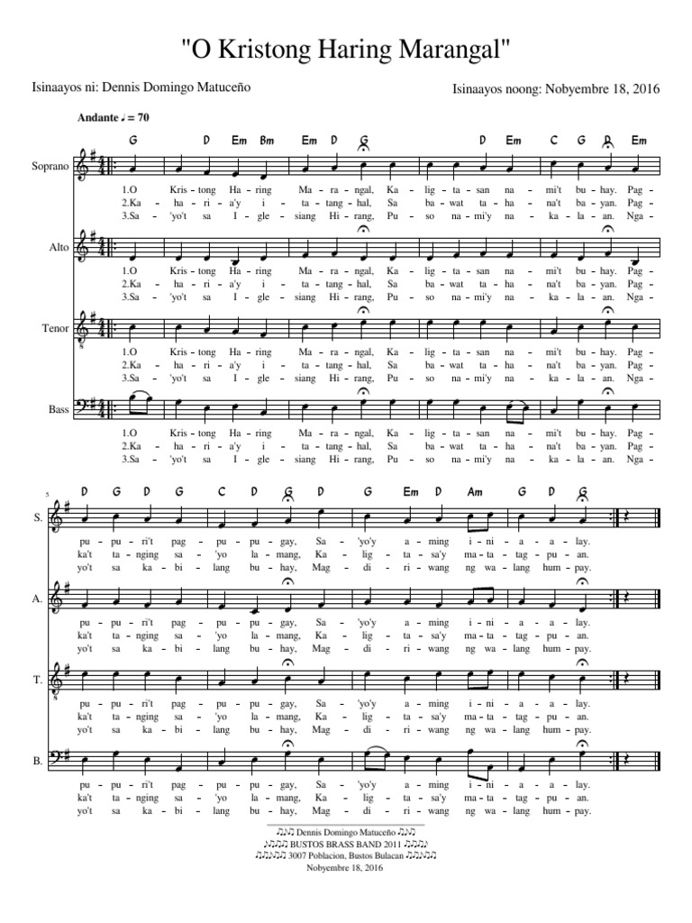 O Kristong Haring Marangal | PDF