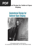 Sublevel Open Stoping Method | PDF | Mining