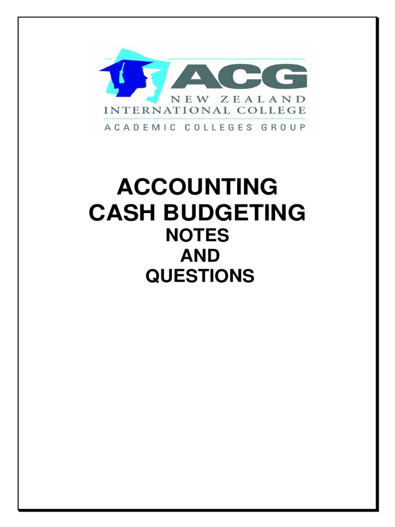 Cash Budgeting Notes and Questions | PDF | Debits And Credits | Expense