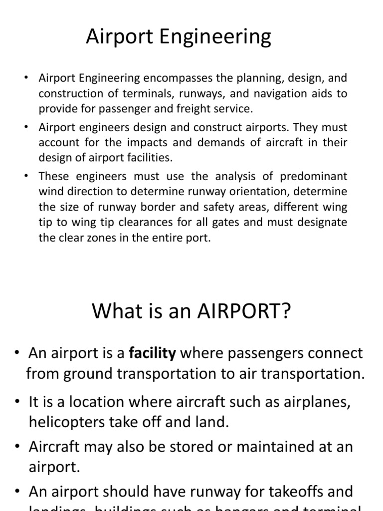 Airportengineering Basics | PDF | International Airport | Airport