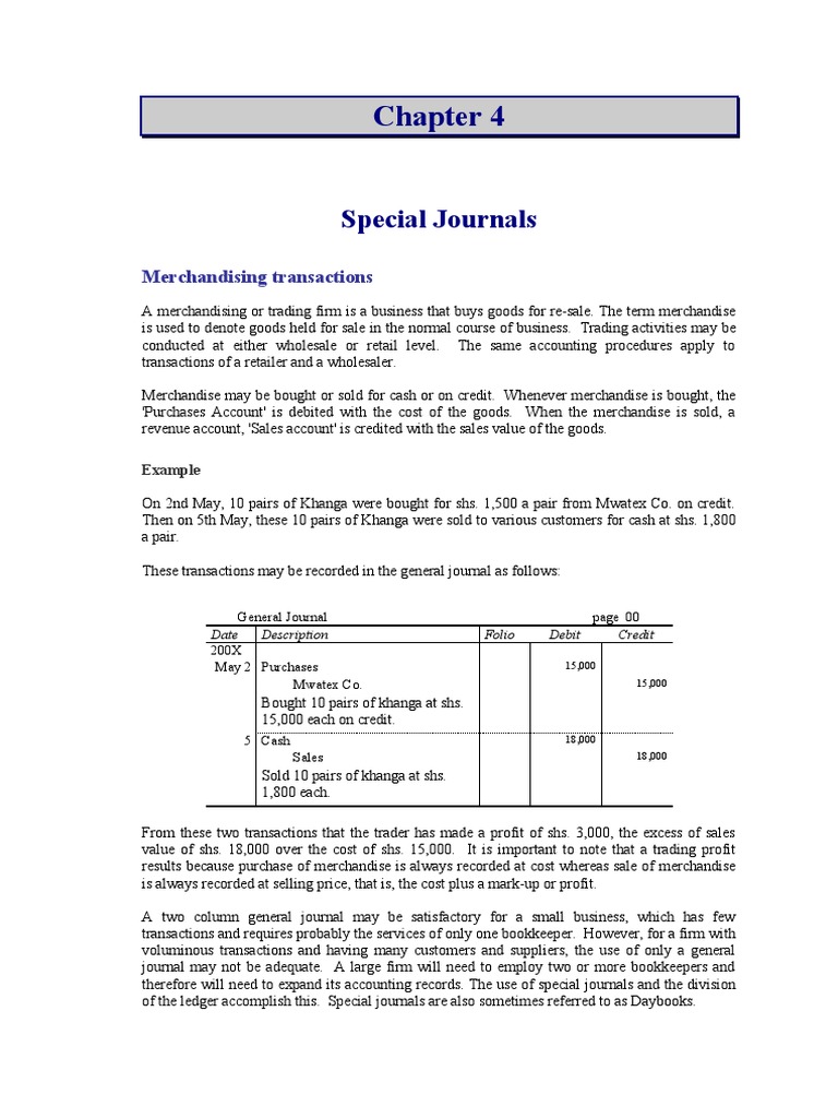 4 Special Journal UD | PDF | Debits And Credits | Bookkeeping