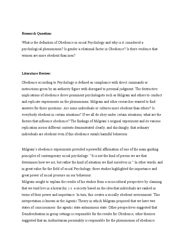 Understanding Obedience in Social Psychology | PDF | Obedience (Human ...