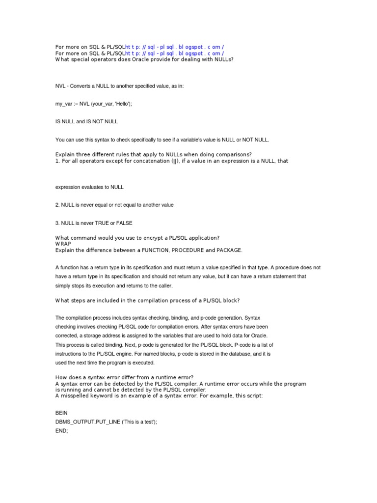 HT T P: // SQL - PL SQL - BL Ogspot - C Om / HT T P: // SQL - PL SQL - BL Ogspot - C Om | PDF ...