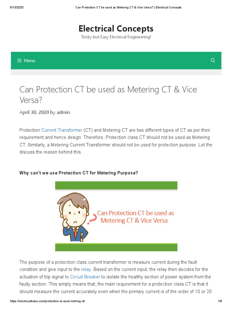 Can Protection CT Be Used As Metering CT & Vice Versa - Electrical ...