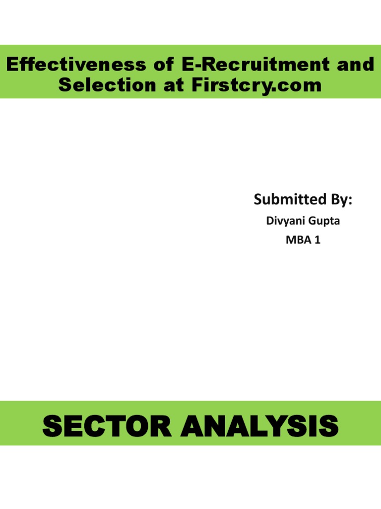 Effectiveness of E-Recruitment And: Submitted by | PDF | Recruitment ...