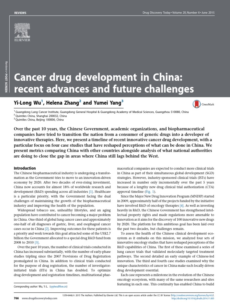 Cancer Drug Development in China - Recent Advances and Future ...