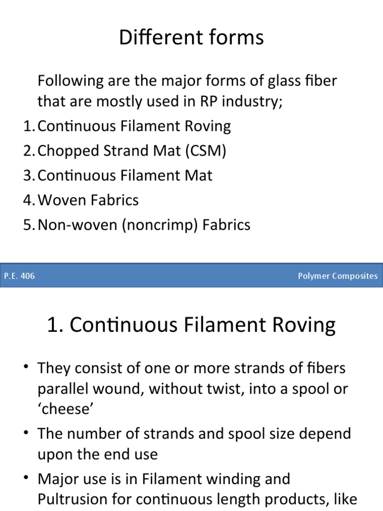 Lecture 7 Reinforcement Structures | PDF | Composite Material | Fiberglass