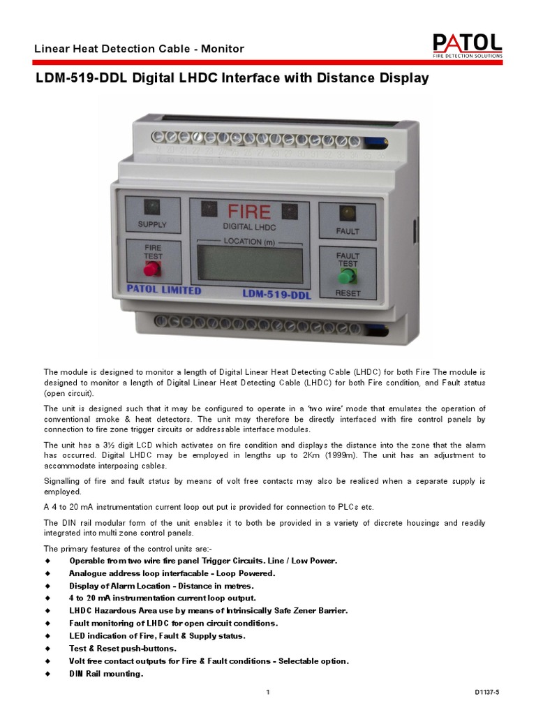LDM-519-DDL Digital LHDC Interface With Distance Display: Linear Heat ...
