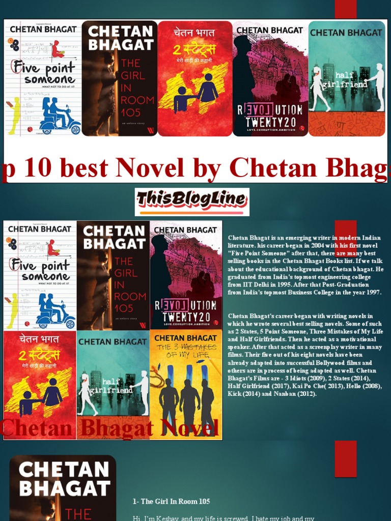 Top 10 Chetan Bhagat Novels Overview | PDF