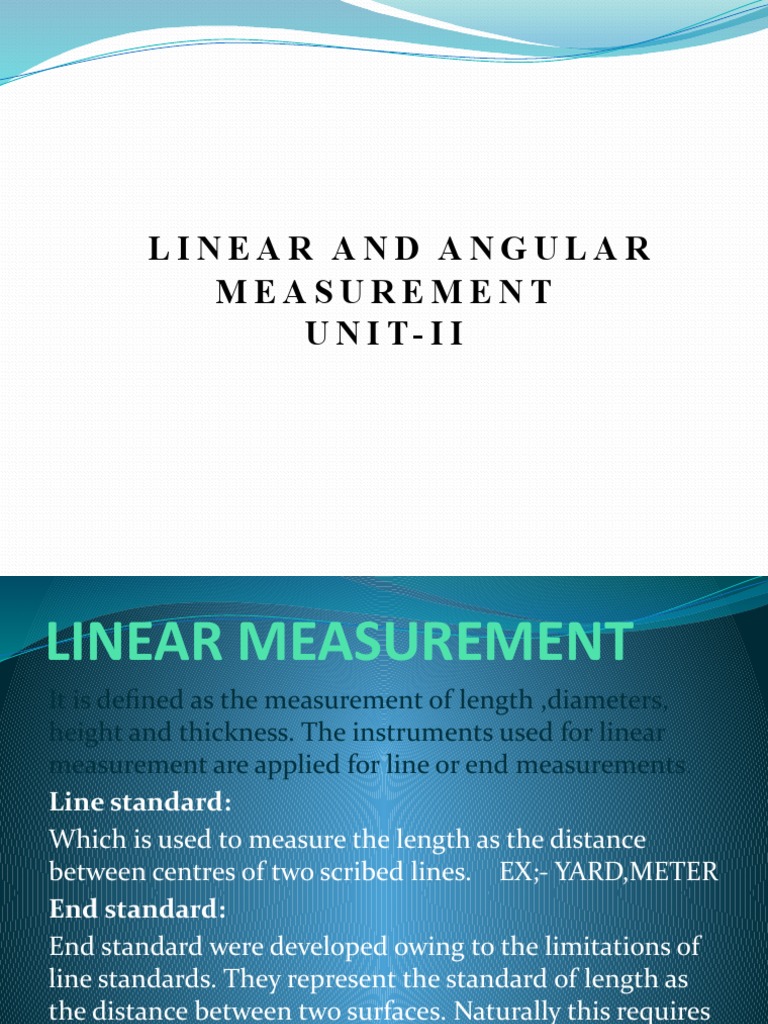 Linear and Angular Measurements | PDF | Tools | Equipment