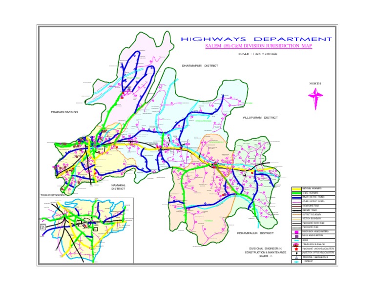 Salem (H) C&M Division Jurisidiction Map: Dharmapuri District | PDF