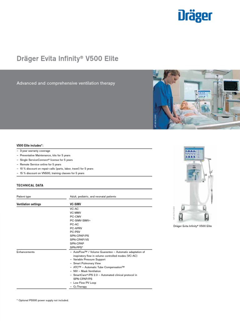 Dräger Evita Infinity® V500 Elite: Advanced and Comprehensive ...