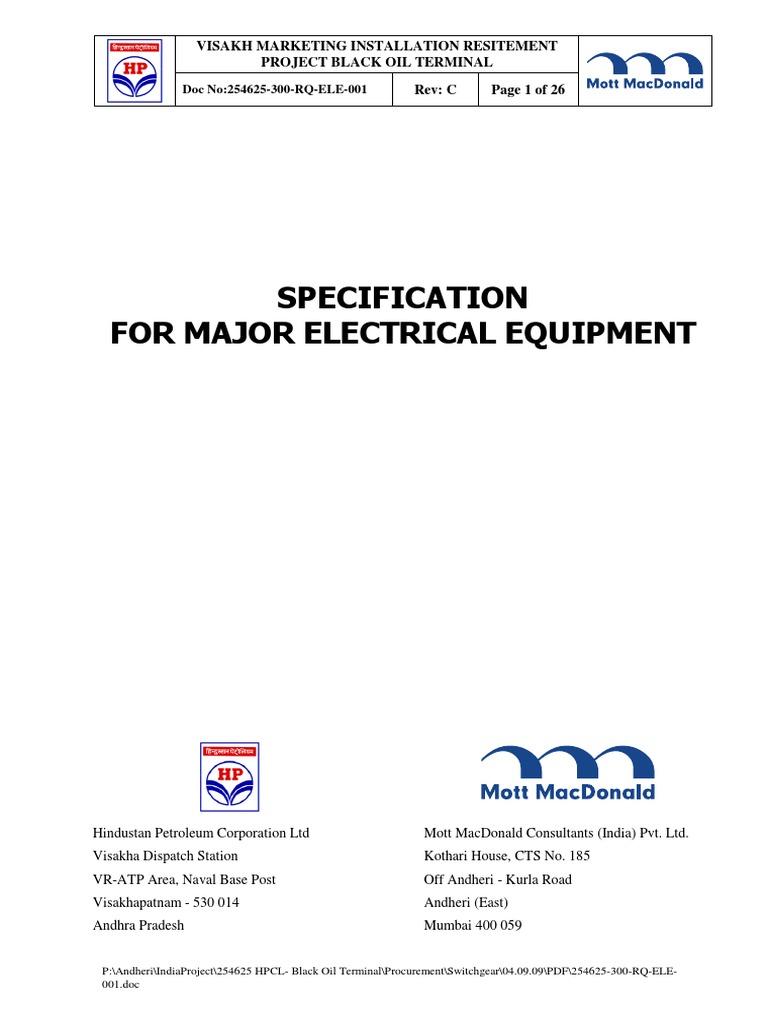 MV Switchgear Technical Specification PDF | PDF | Fuse (Electrical) | Transformer