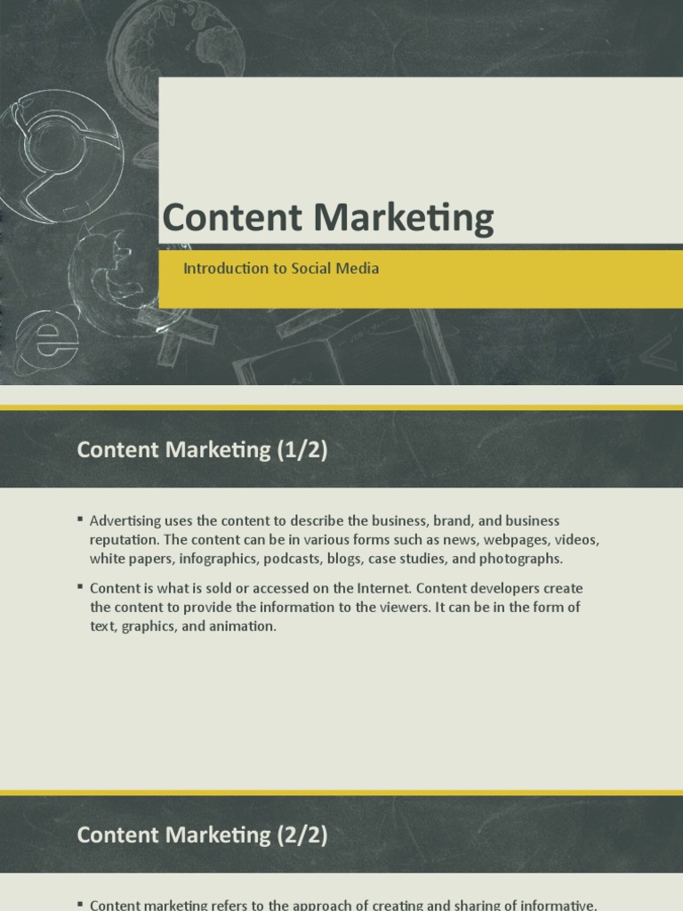 Content Marketing: Introduction To Social Media | PDF | Infographics ...