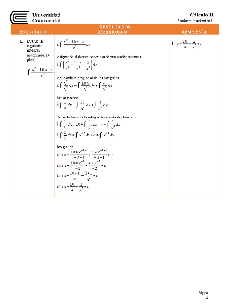 Calculo 2 Producto Academico 1 | PDF | Integral | Funciones y mapeos