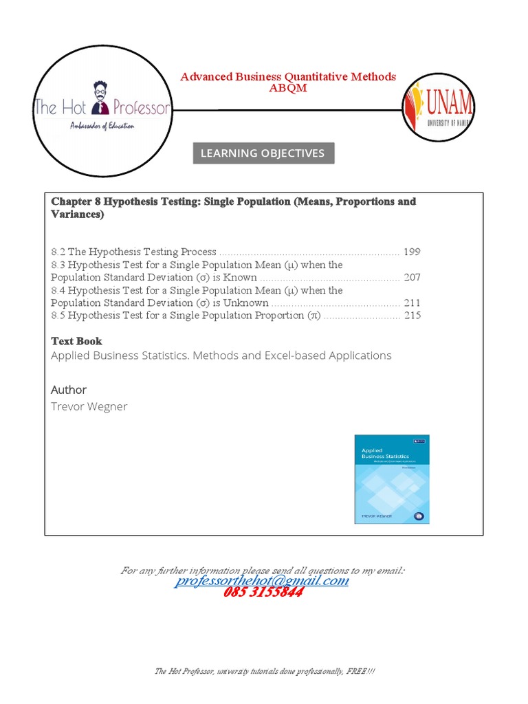 Advanced Business Quantitative Methods Abqm PDF