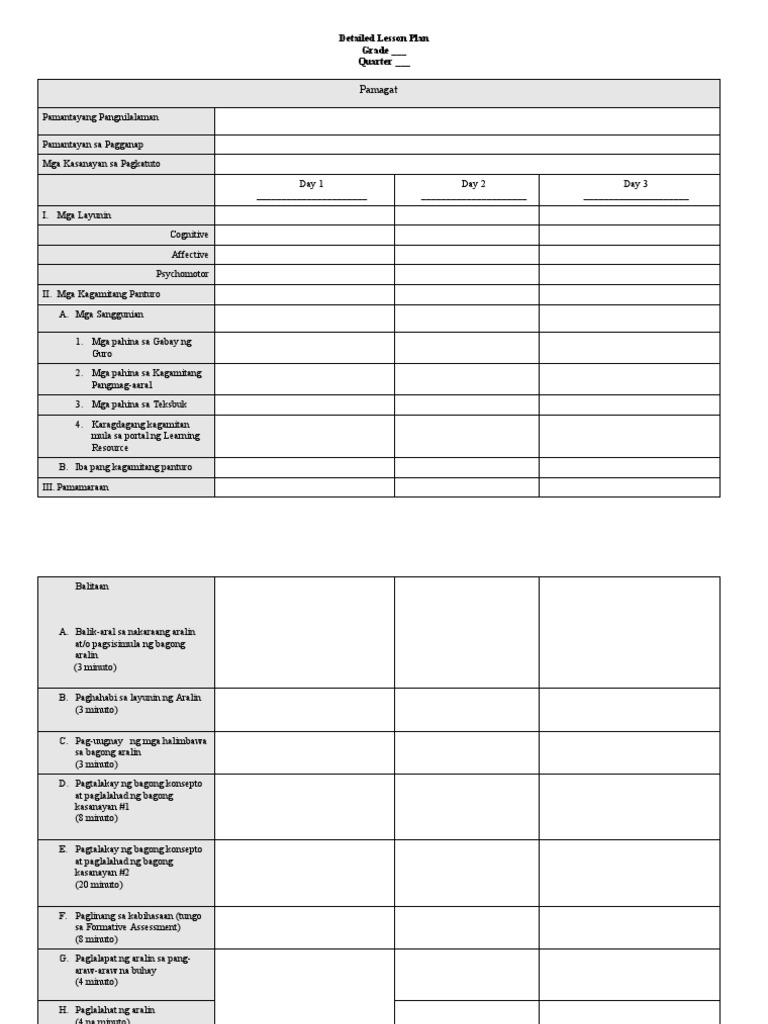 DLP Template | PDF