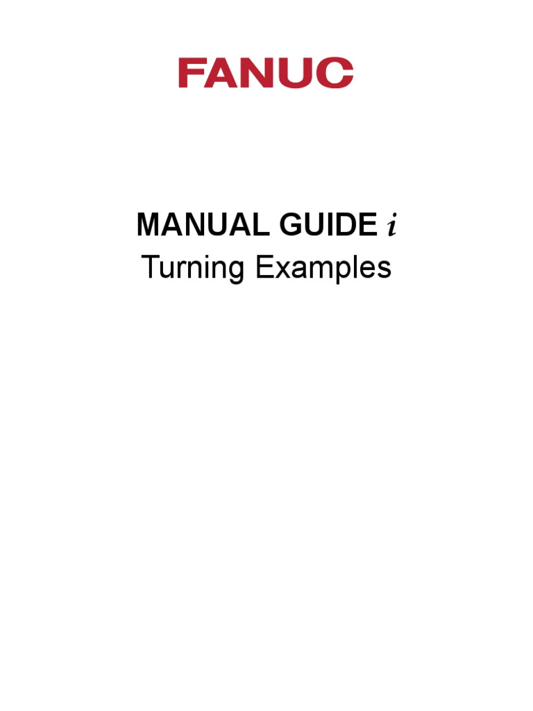 Manual Guide: Turning Examples | PDF | Machining | Numerical Control